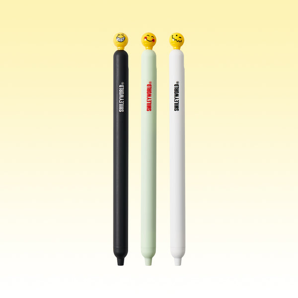 Popup Smiley World Gel Pen Set - Pack of 3 - Kaco – KACO