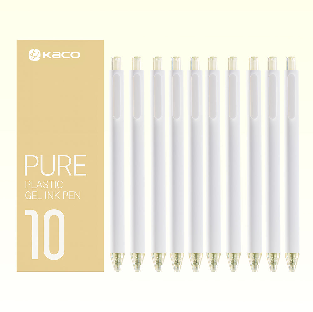 Pure Soft Touch Candy Black Ink Gel Pens Set - Pack of 10 - Kaco – KACO
