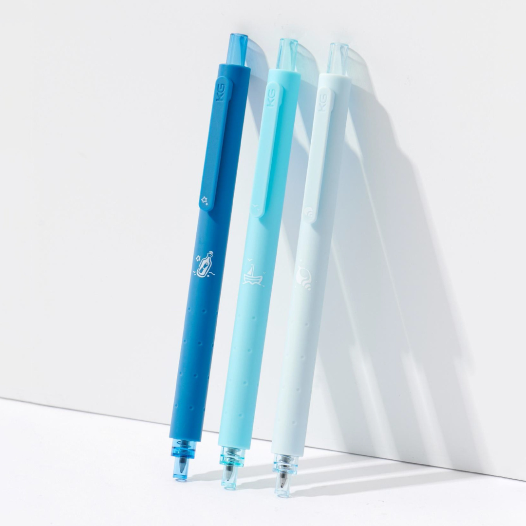 Rocket Marine Friendly Neighbor Gel Pen Set - Pack of 3 - Kaco – KACO