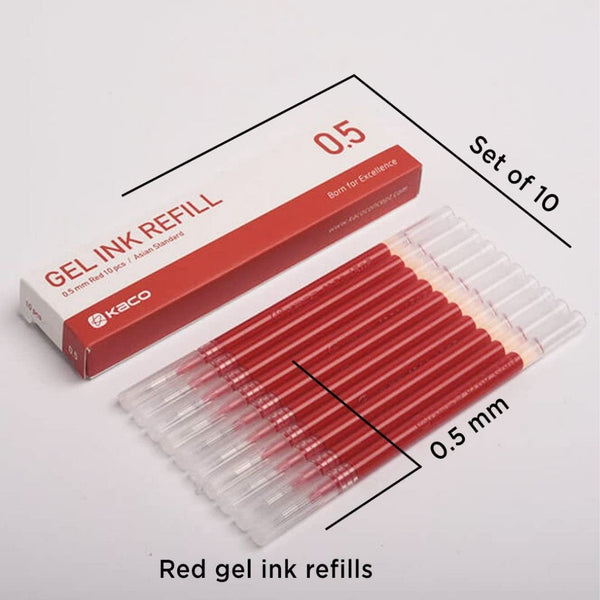 Gel Pen Refills 0.5mm- Pack of 10 - Kaco – KACO